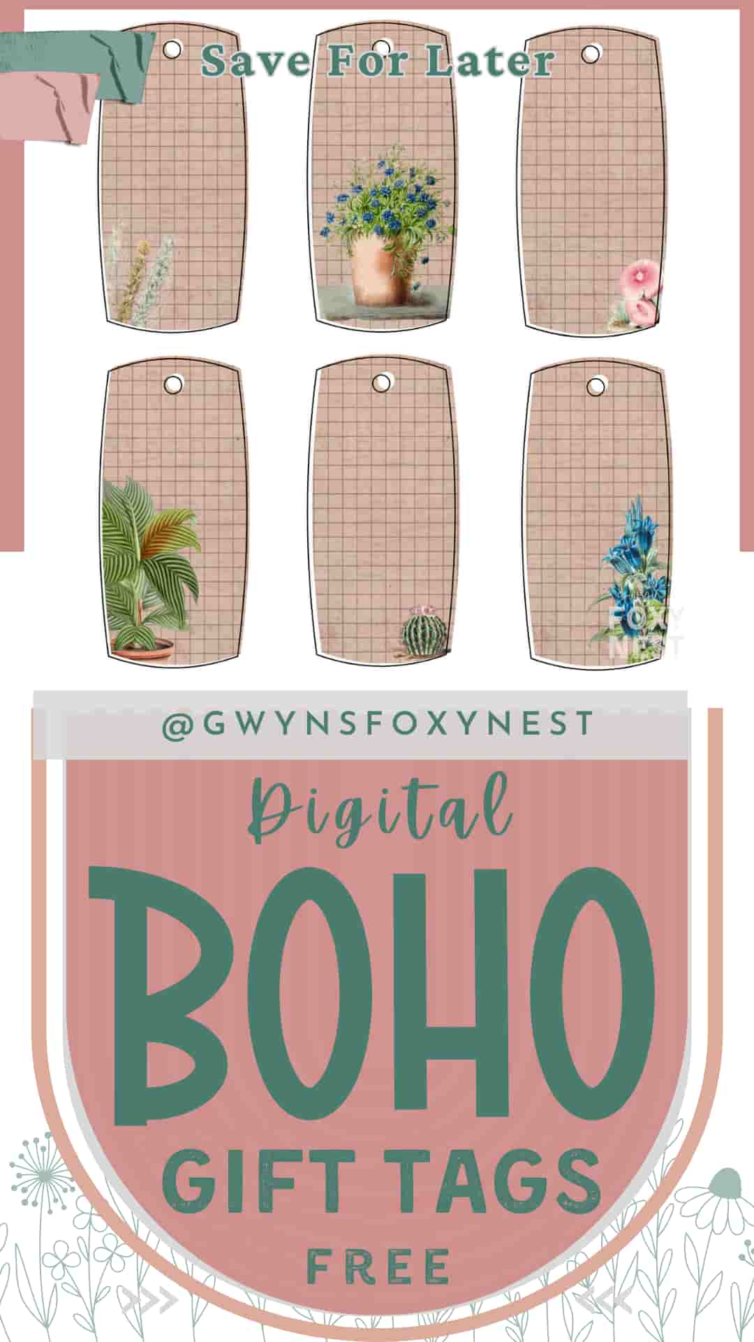 Creative Crafting with Free Printables Boho Gift Tags 2025