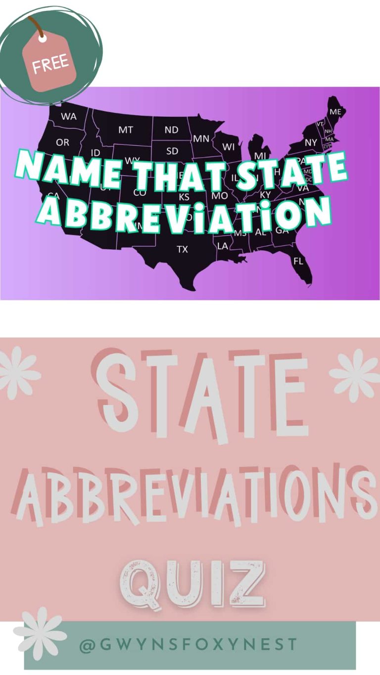 50 States Abbreviation Quiz 2026